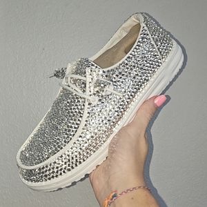 Hey Dude | Shoes | Bedazzled Hey Dude Slip On Shoes | Poshmark
